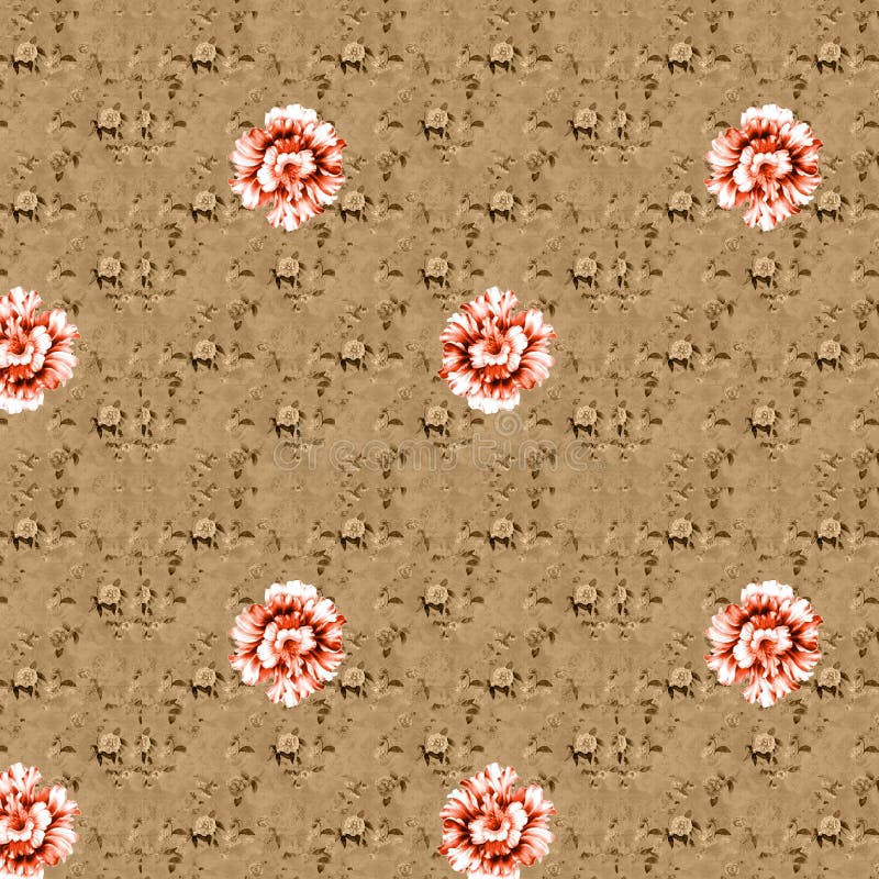 Seamless Floral Pattern Design Stock Illustration - Illustration of ...