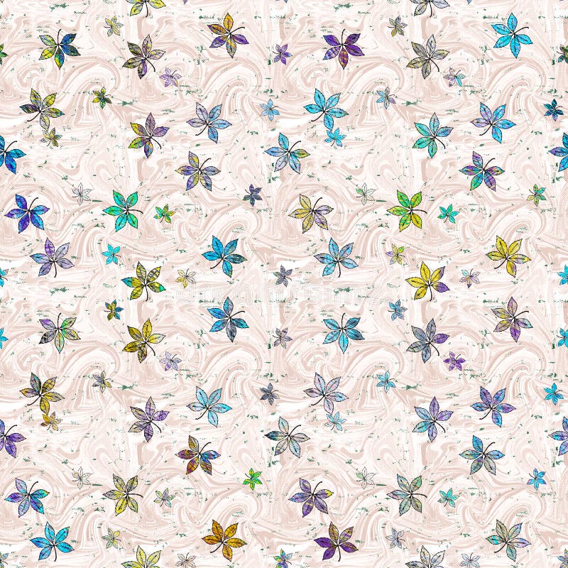 Seamless Floral Pattern Design Stock Illustration - Illustration of ...