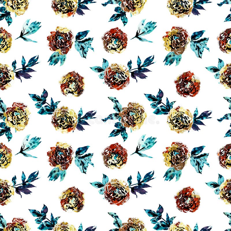 Seamless Floral Pattern Design Stock Illustration - Illustration of ...