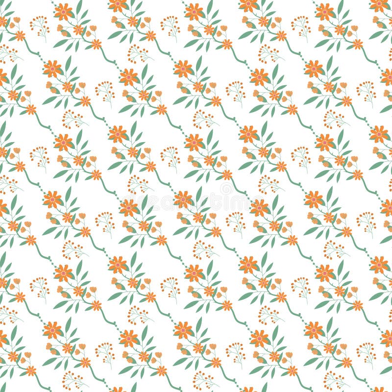 Seamless Floral Pattern Design with Scattered Mixed Flowers Stock ...
