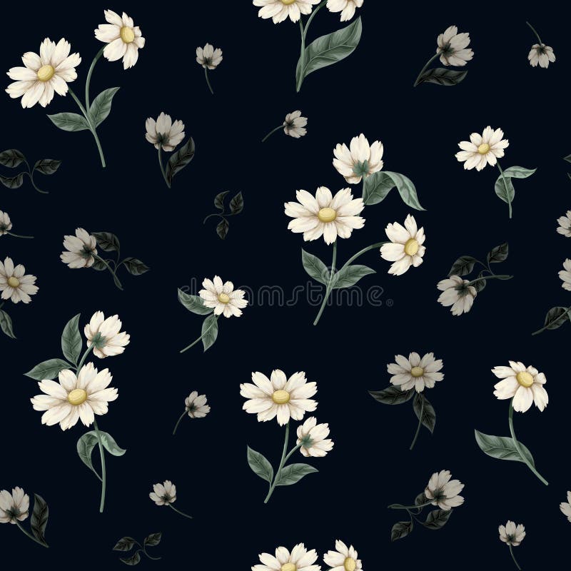 Seamless Floral Pattern with Ditsy Flowers. Vector. Stock Vector ...