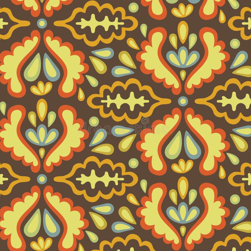 Seamless floral pattern stock vector. Illustration of eastern - 57211231