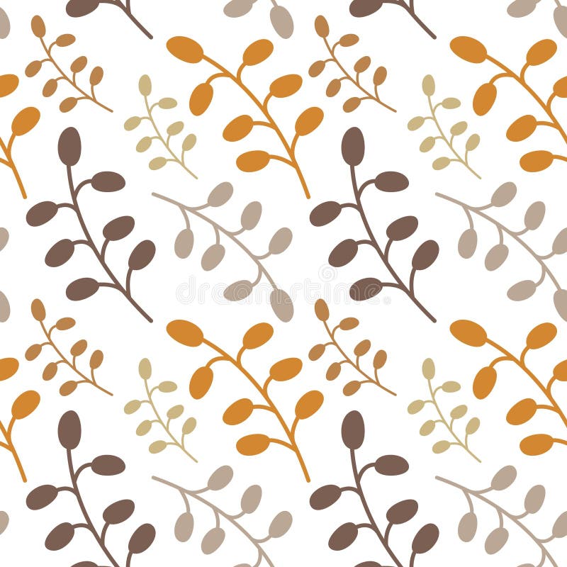 Seamless Floral Pattern Element Vector Shape Doodle Plant Abstract ...