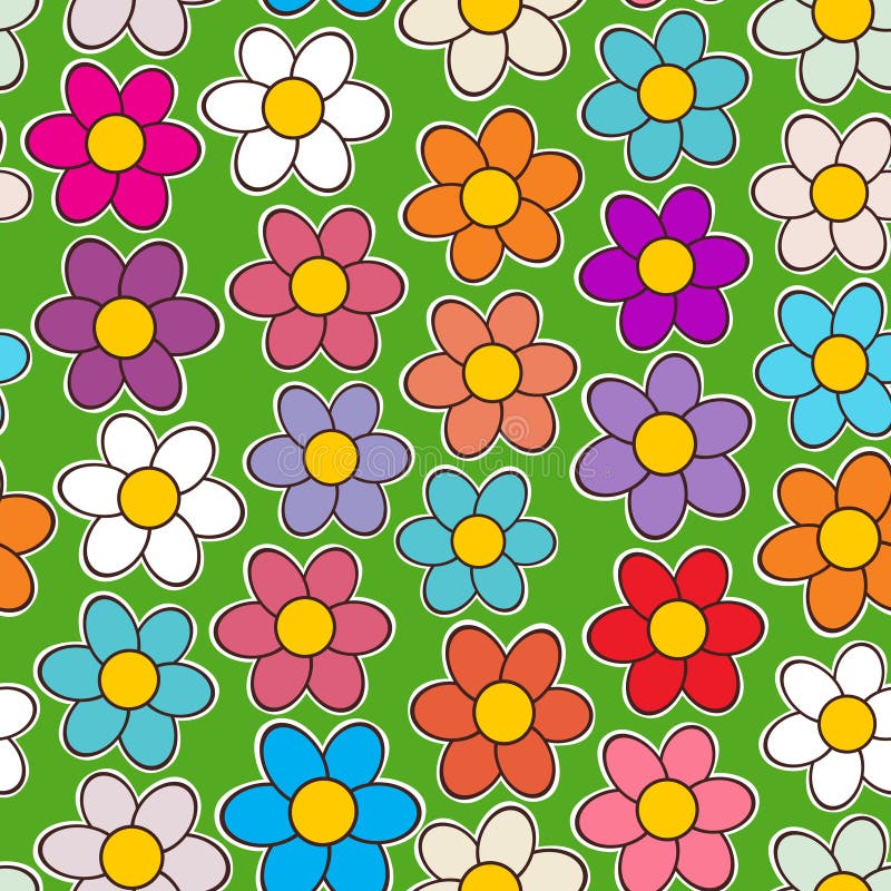 Seamless Floral Pattern. Flowers Texture. Daisy. Stock Vector ...