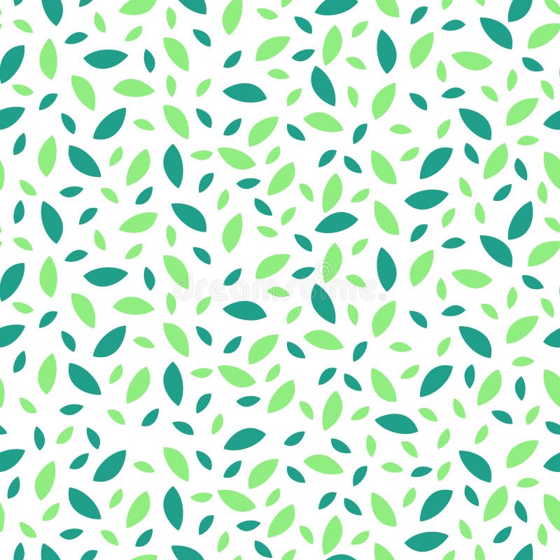 Seamless Floral Pattern with Green Leaves in Naive Style Stock ...