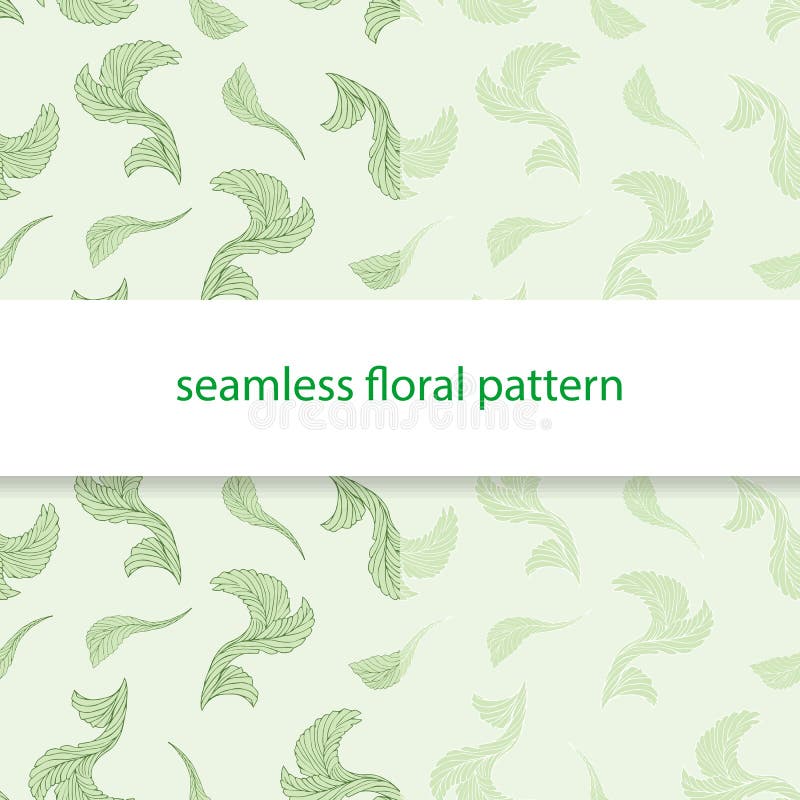 Seamless Floral Pattern Green Stock Vector - Illustration of seamless ...