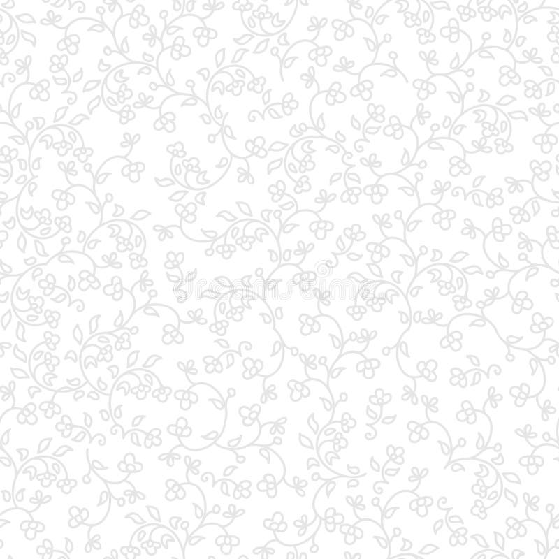 Seamless Floral Pattern with Grey Flowers. Stock Vector - Illustration ...