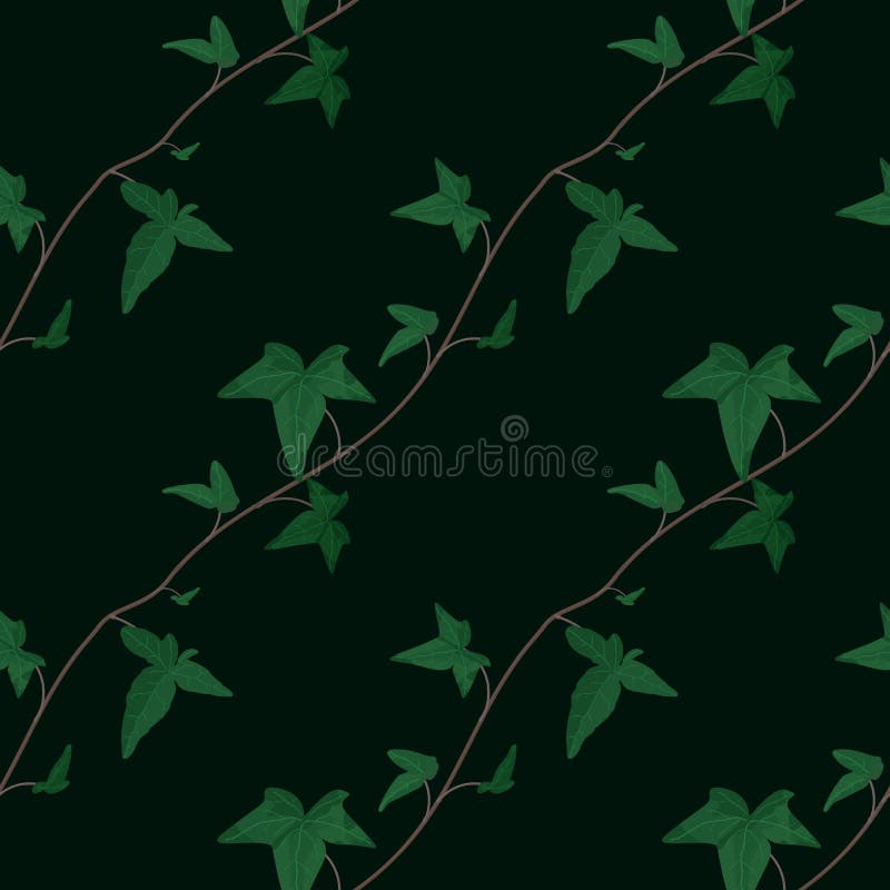 Seamless Floral Pattern. Ivy Elements Background Stock Vector ...