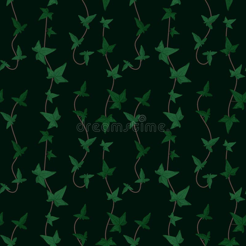 Seamless Floral Pattern. Ivy Elements Background Stock Illustration ...