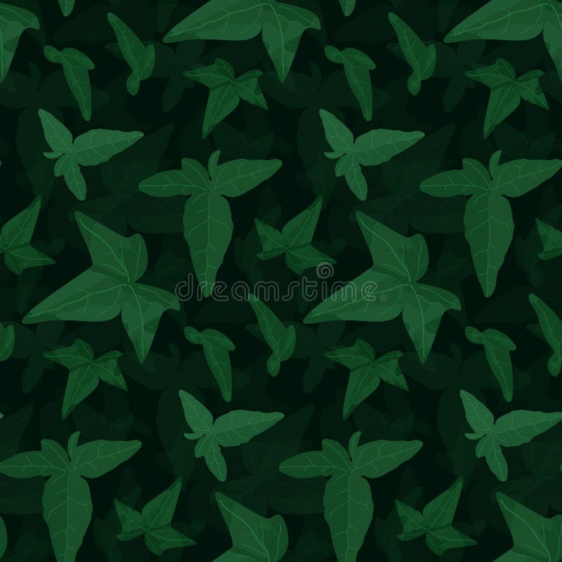 Seamless Floral Pattern. Ivy Elements Background Stock Vector ...