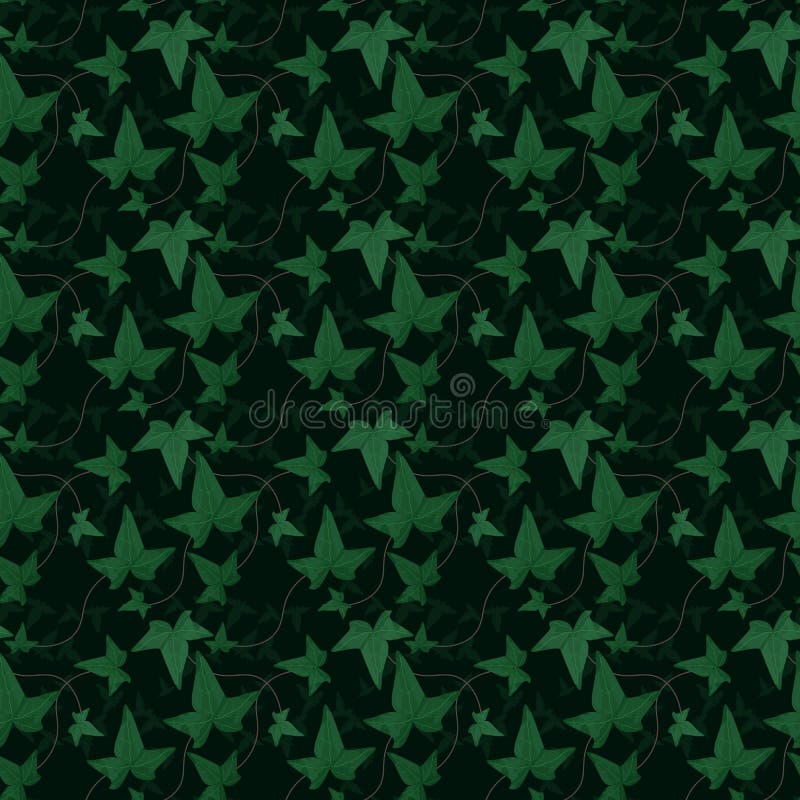 Seamless Floral Pattern. Ivy Elements Background Stock Vector ...