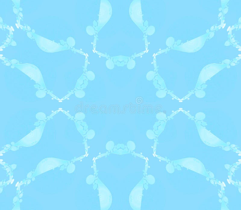 Seamless Floral Pattern Light Blue Stock Illustration - Illustration of ...