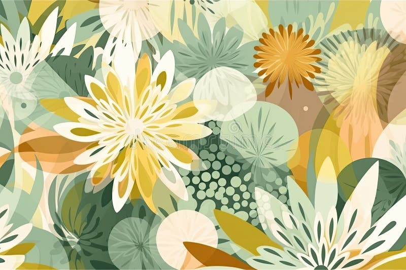 A Seamless Floral Pattern with a Modern and Creative Touch Featuring ...