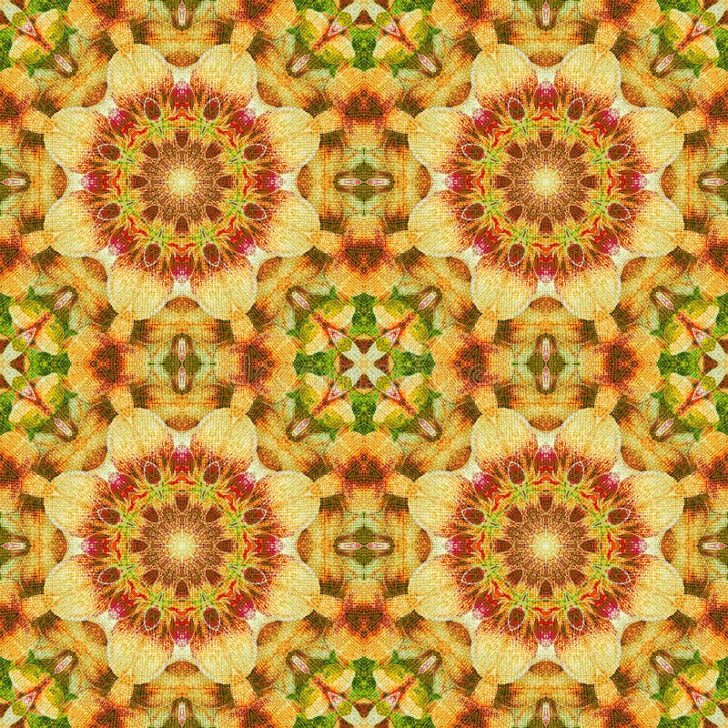 Seamless Floral Pattern Paintings on Fabric Stock Illustration ...
