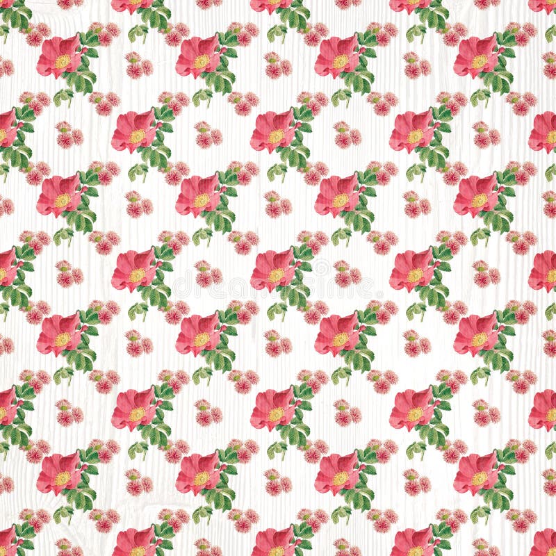 Seamless Floral Pattern Paper Wallpaper Stock Illustration ...