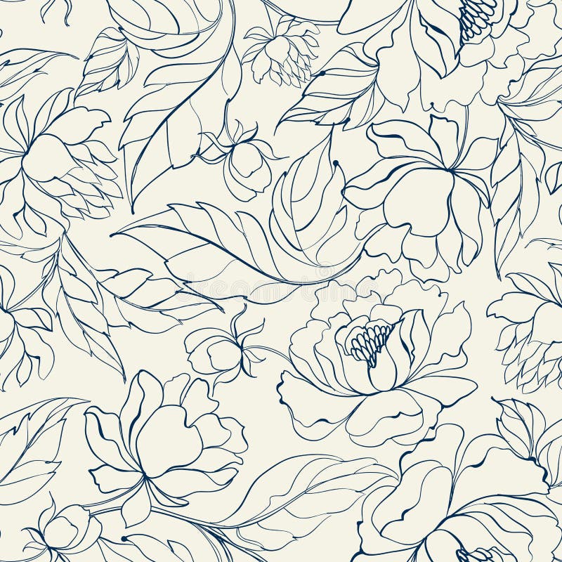 Seamless floral pattern stock vector. Illustration of beautiful - 30744529