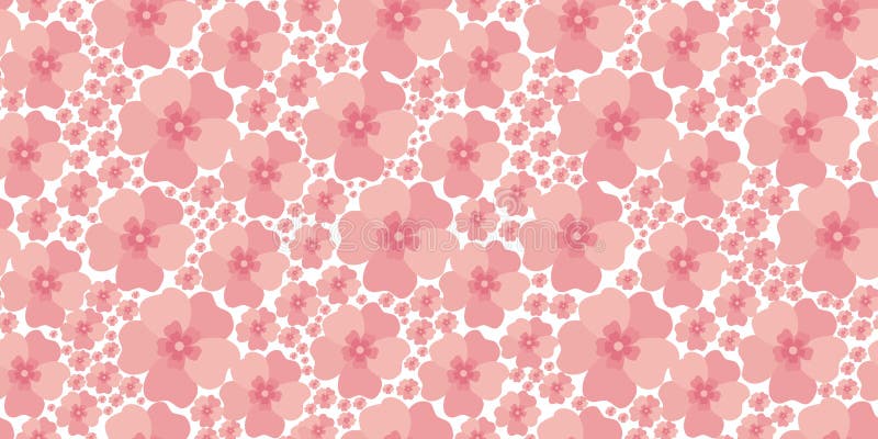 Seamless Floral Pattern of Pink Cherry Flowers for Wallpaper, Textile ...