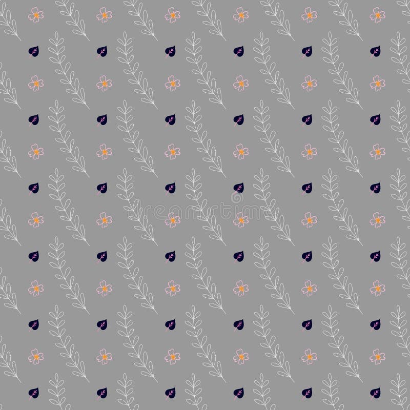 Seamless Floral Pattern with a Plain Background Stock Vector ...