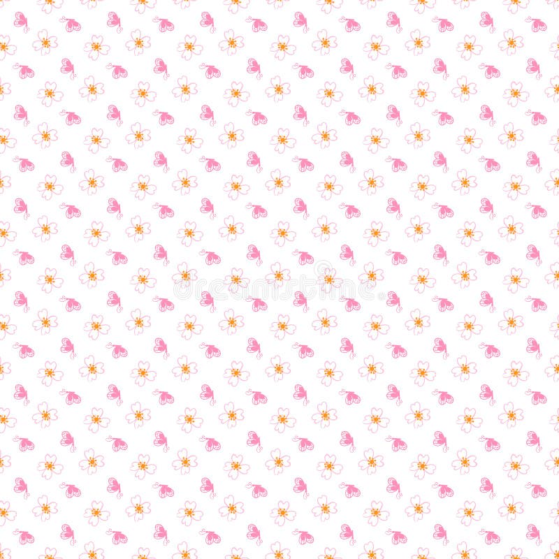 Seamless Floral Pattern with a Plain Background Stock Vector ...