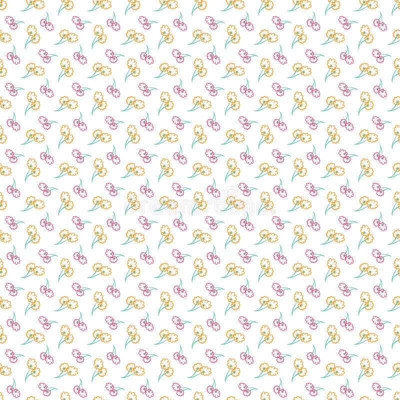 Seamless Floral Pattern with a Plain Background Stock Vector ...