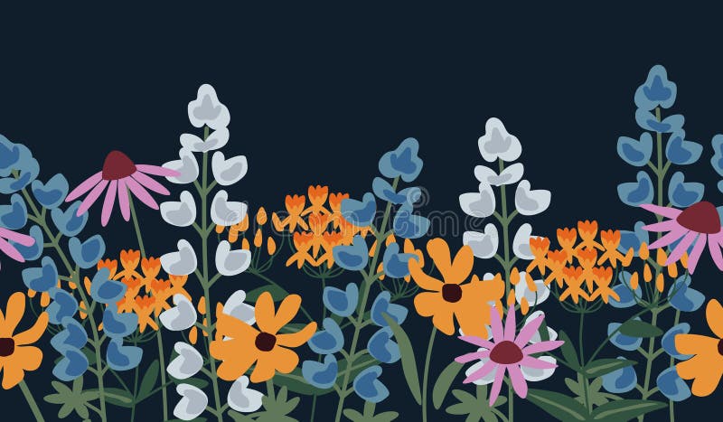 Seamless floral pattern stock vector. Illustration of repeating - 305664143