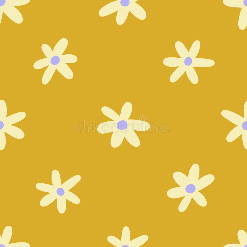 Seamless Floral Pattern, Repeating Daisies. Flowers, Endless Background ...