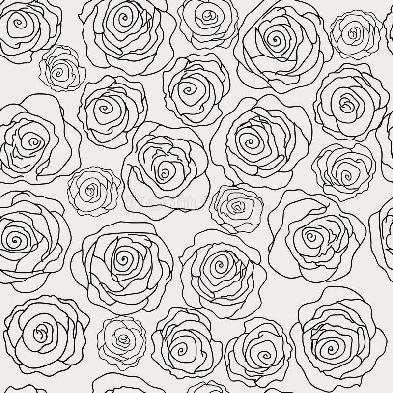Seamless Floral Pattern with Roses Stock Vector - Illustration of rose ...