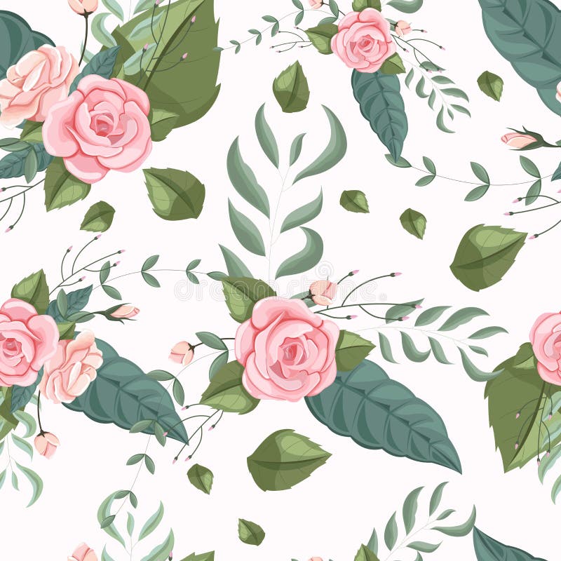 Seamless Floral Pattern in Spring for Wedding, Anniversary, Birthday ...