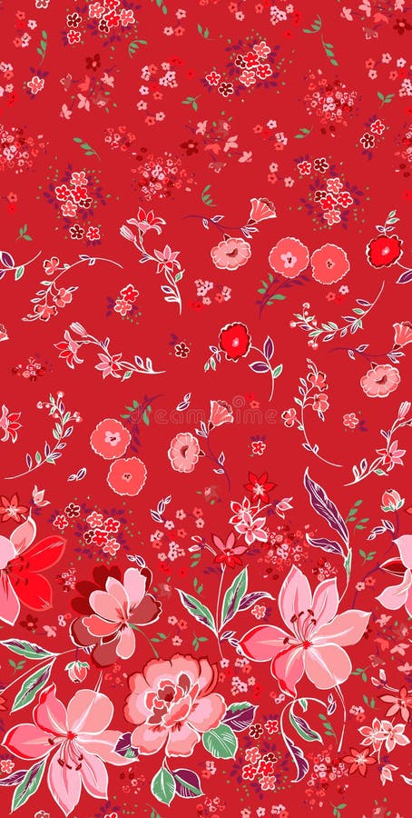 Seamless Floral Pattern Trendy Texture in Liberty Style for Cloth ...