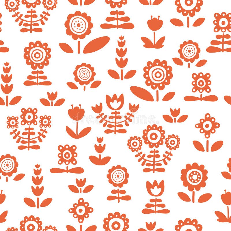 Seamless Floral Pattern. Unique Handdrawn Flowers. Stock Vector ...