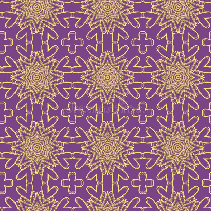 Seamless Floral Pattern with a Variety of Floral Motifs. Stock ...