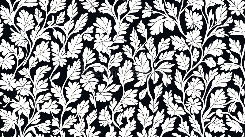 Seamless Floral Pattern Vector Stock Illustration - Illustration of black, arrangement: 293746952