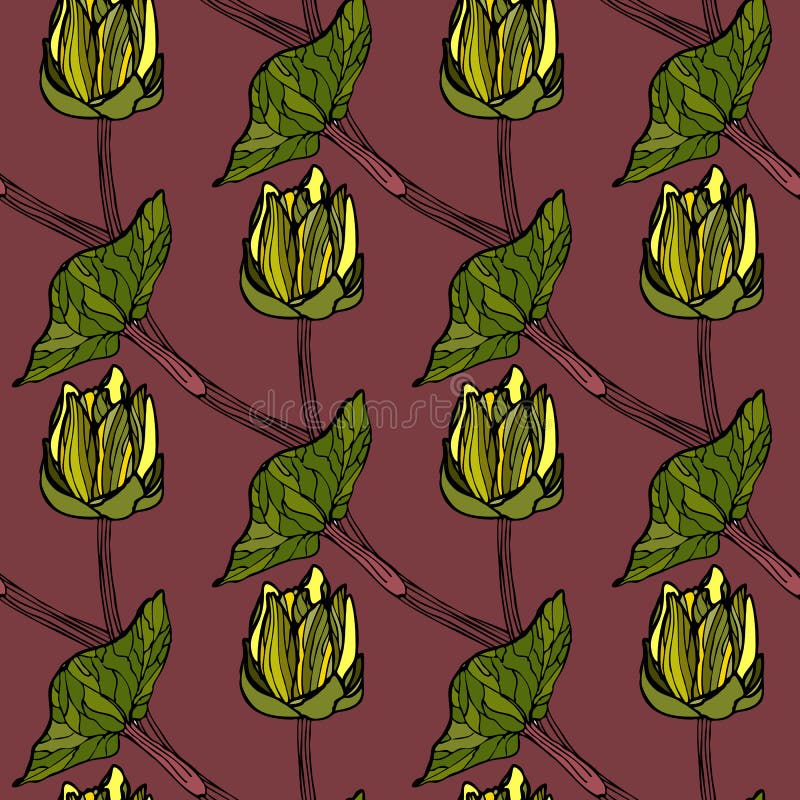 Seamless Floral Pattern Vector Illustration Stock Vector - Illustration ...