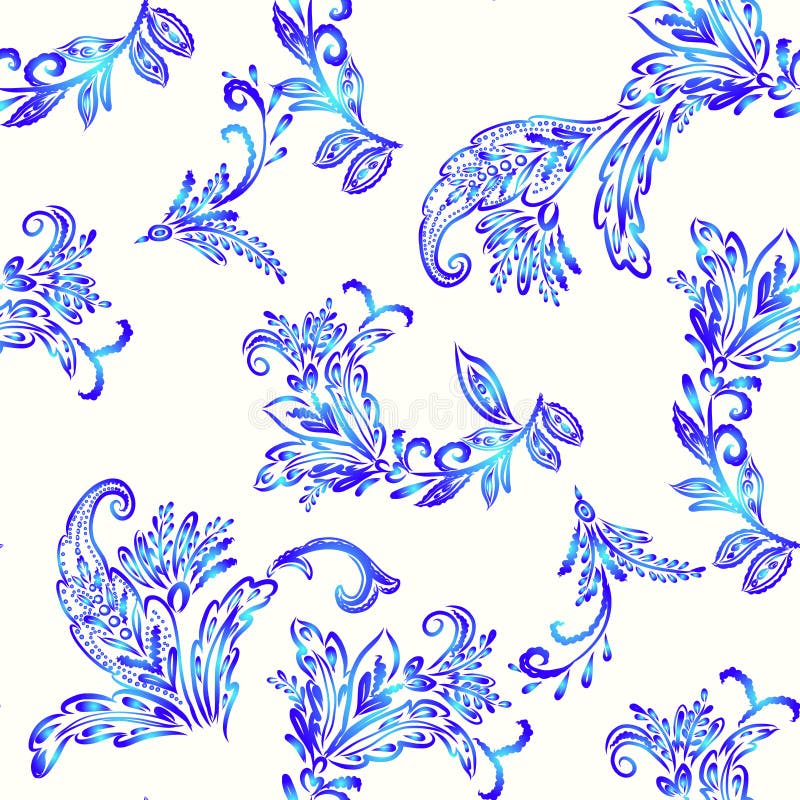 Seamless Floral Pattern. Vintage Decorative Pattern, Vector ...