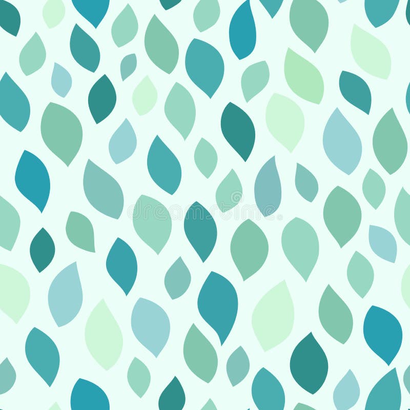 Seamless Floral Pattern. Winter Cold Color Leaves Scattered on a Light ...