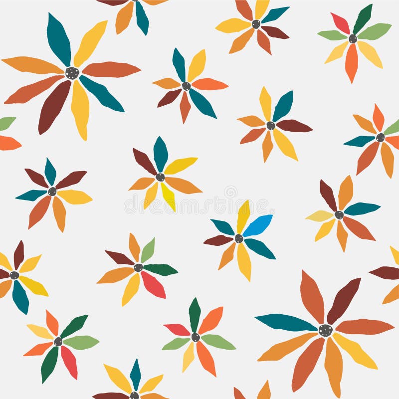 Subtle Art Flowers Seamless Pattern Background Stock Vector ...