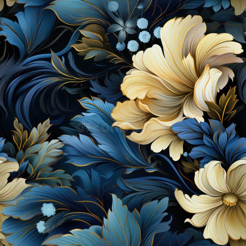 Seamless Floral Patterns Floral Luxury Pattern Vintage Patterns Ai ...