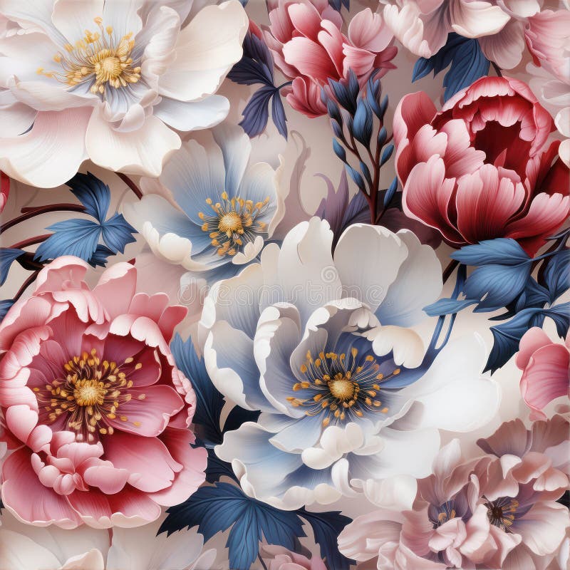 Seamless Floral Patterns Floral Luxury Pattern Vintage Patterns Ai ...