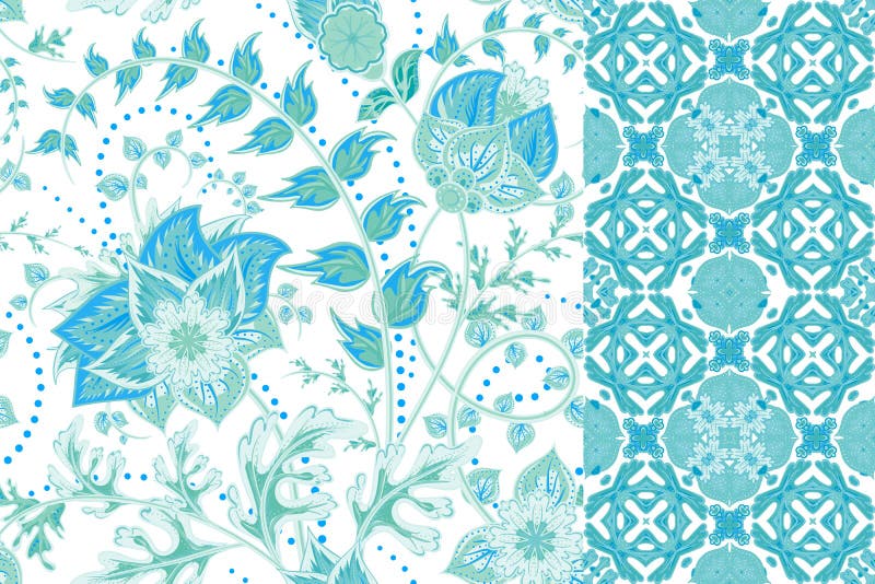Floral Vintage Seamless Pattern Stock Vector - Illustration of cute ...