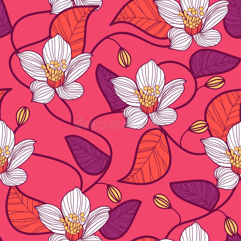 Seamless floral texture stock vector. Illustration of decorative - 22600296