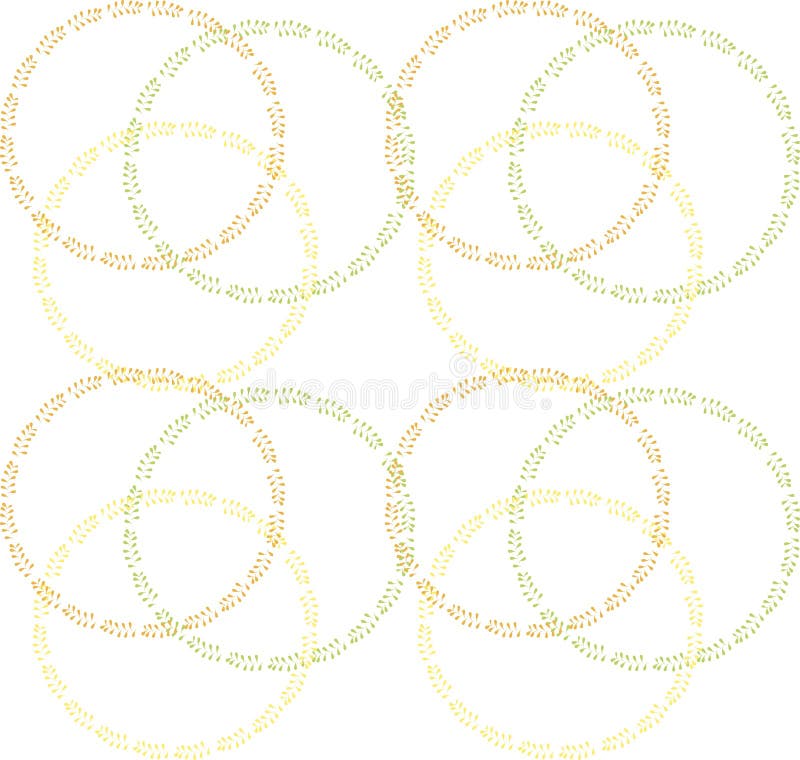 Seamless Floral Texture. Pattern From Orange, Yellow, Green Circles ...