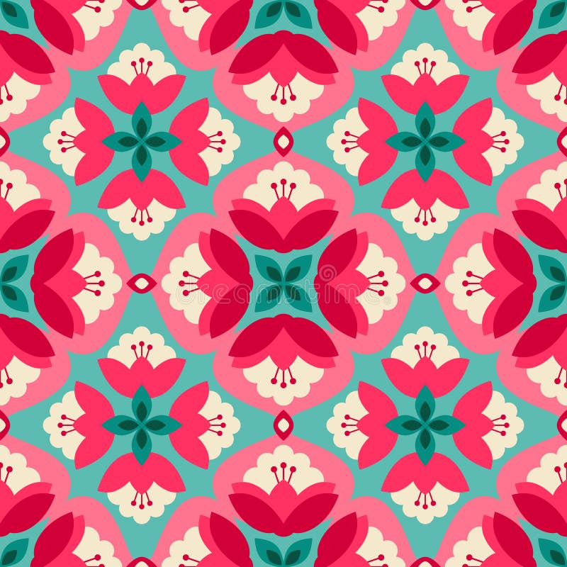Seamless Floral Vintage Pattern Stock Vector - Illustration of gift ...