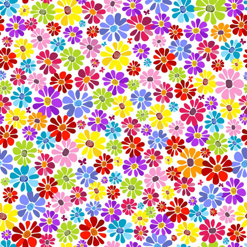 Seamless Floral Pattern (vector) Stock Vector - Illustration of petal ...