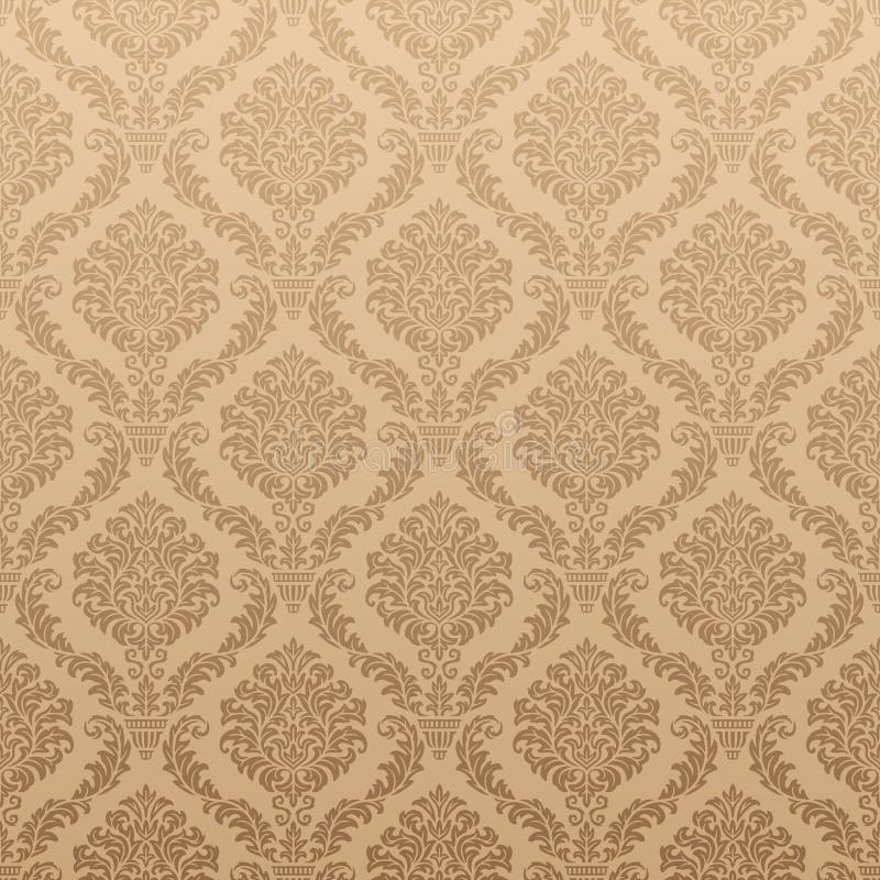 Seamless Gold Filigree Pattern Stock Vector - Illustration of glossy ...