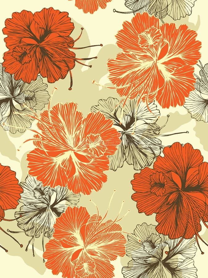 Floral Seamless Pattern. Flower Background Stock Vector - Illustration ...