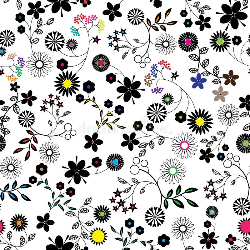 Floral Seamless Background. Gentle Flower Pattern. Stock Illustration ...