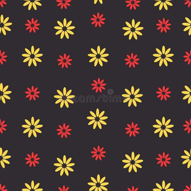 Seamless Flower Beautiful Color Pattern. Vector Stock Illustration ...