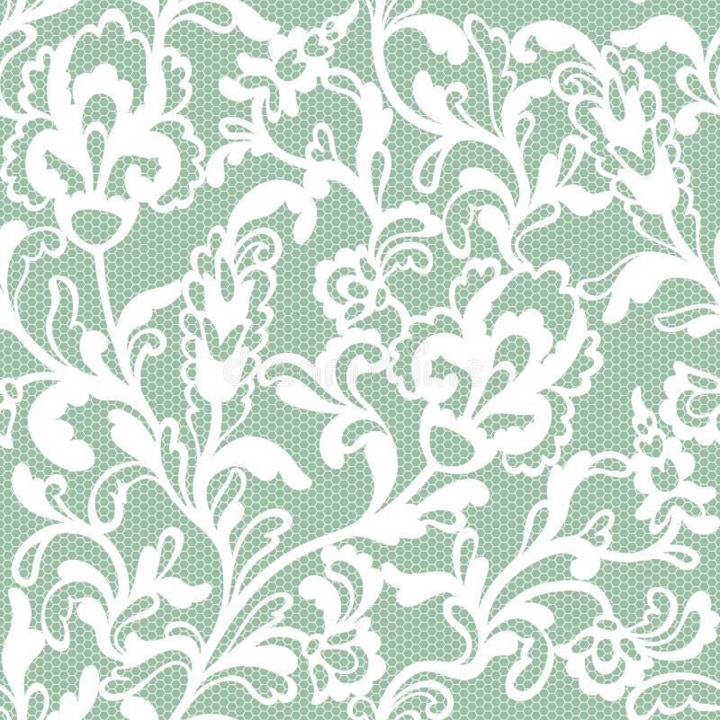 Seamless Flower Lace Pattern Stock Vector - Illustration of design ...