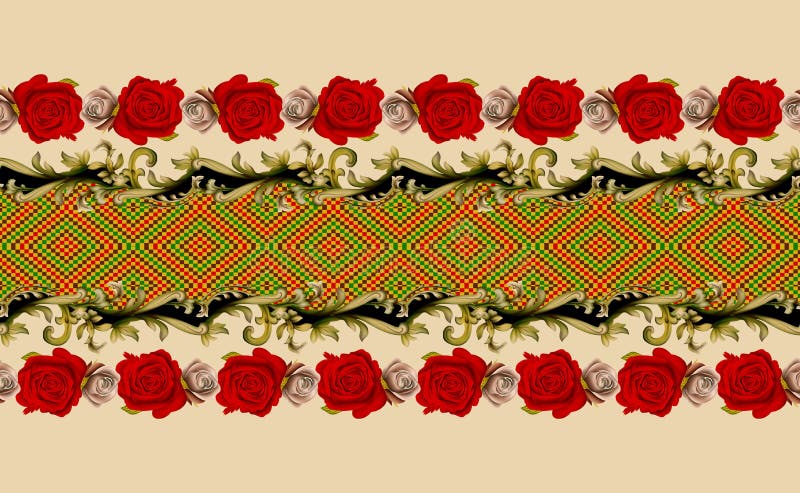 Seamless Flower Patchwork Pattern. Beautiful Colorful Floral Patchwork ...