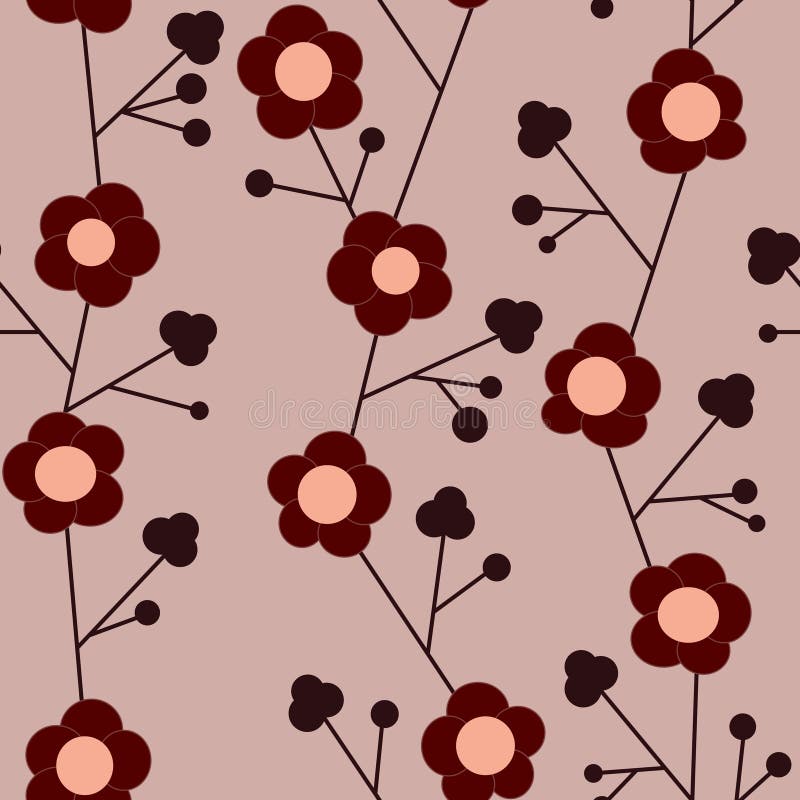 Seamless flower pattern stock vector. Illustration of imagery - 7953726